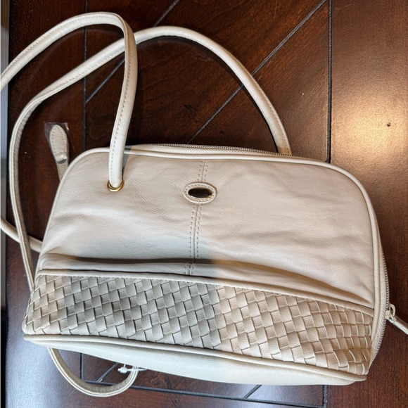 House of CB | Bags | House Of Cb Chic Cream Crossbody Bag With Woven ...